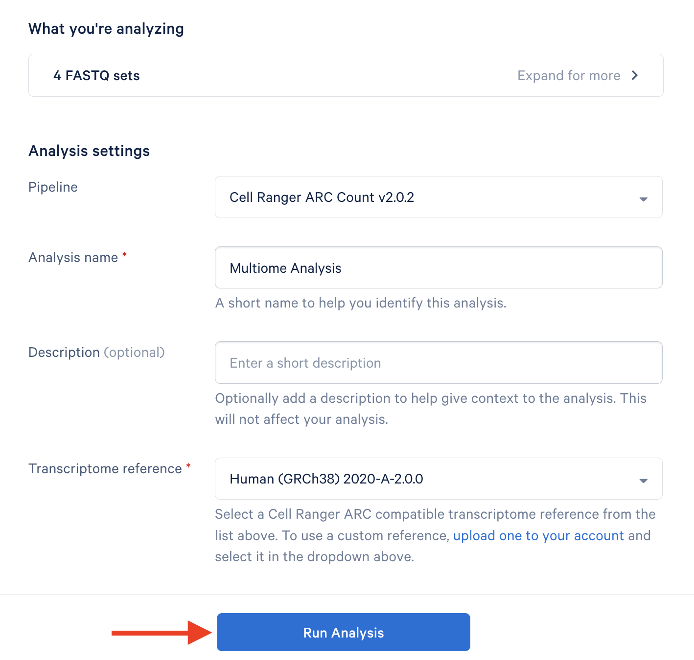 How can I analyze multiome data on 10x Genomics Cloud Analysis?
