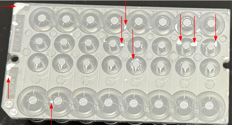 Is it normal to observe bright patches on the bottom surface of ...