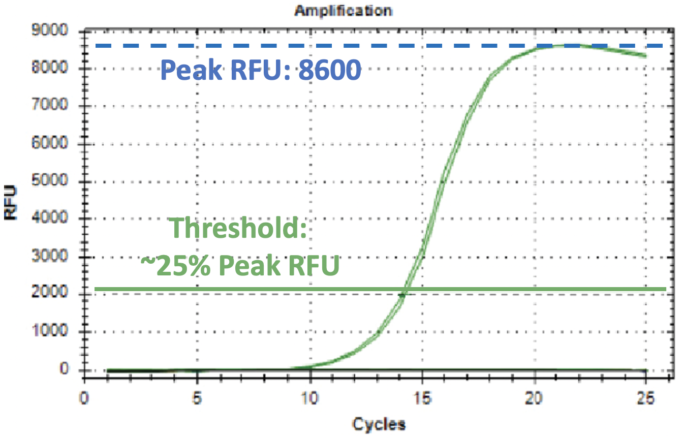 How do I interpret the qPCR plot to determine the cDNA amplification ...